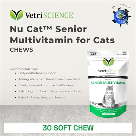 Vetriscience Nu Cat Senior Multivitamin For Cats Supplement For