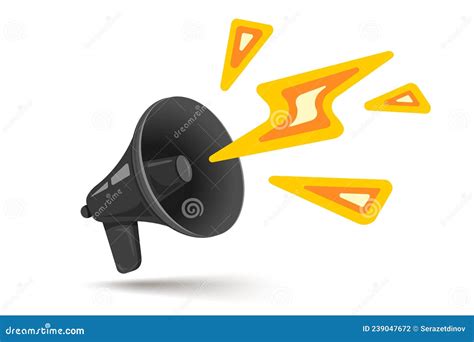 Vector Icon Of Vintage Megaphone For Breaking News Or Sale Stock Vector
