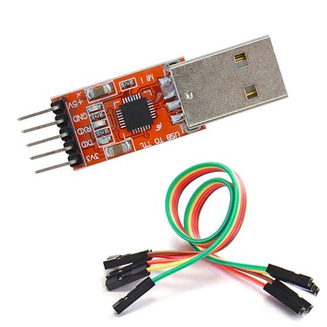 CentIoT USB To UART TTL Serial Adapter Module CP2102 6PIN Black For