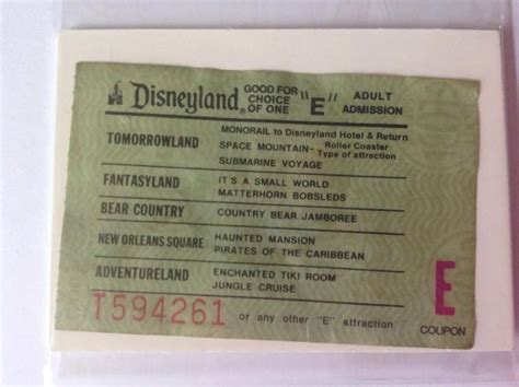 Vintage Disneyland E Ticket 1978 1999575397