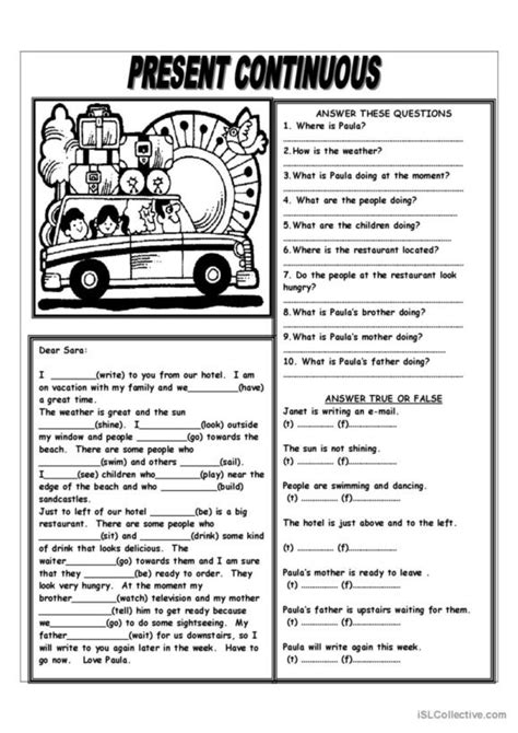 16 Continious English Esl Worksheets Pdf And Doc
