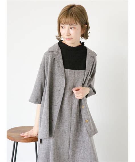 Samansa Mos2 Blue（サマンサモスモスブルー）の「開襟シャツセットアップ可（シャツブラウス）」 Wear