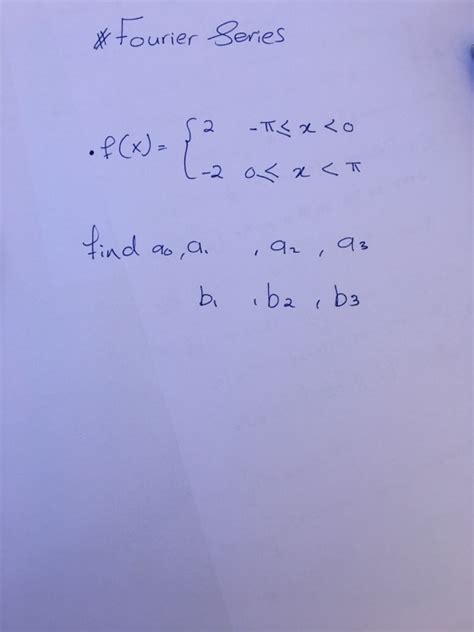 Solved Fourier Series F X {2 Pi Lessthanorequalto X