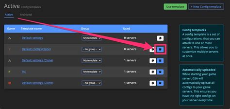 Config Templates GameServerApp Docs