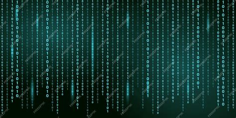 Premium Vector Matrix Style Binary Code Digital Background