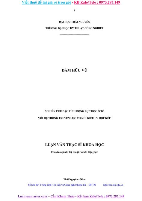 Nghiên cứu đặc tính động lực học ô tô với hệ thống truyền lực kiểu ly hợp kép doc