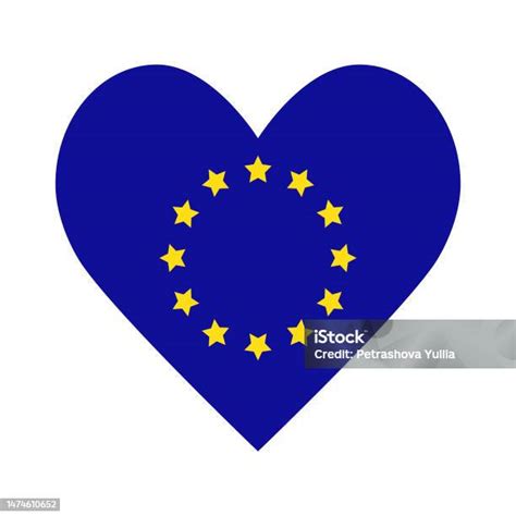 하트 모양의 Eu 깃발 0명에 대한 스톡 벡터 아트 및 기타 이미지 0명 Eurogroup Geopolitics Istock