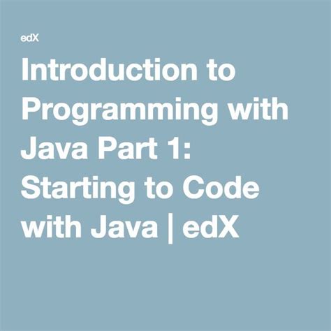 Introduction To Programming With Java Part 1 Starting To Code With Java Java Programming