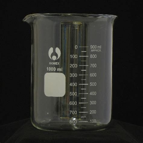 1L 1000ml Glass Beaker Low Form Graduated Lab Glassware Beakers