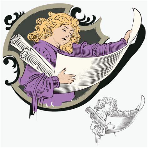 Man Writing Scroll Stock Illustrations 216 Man Writing Scroll Stock