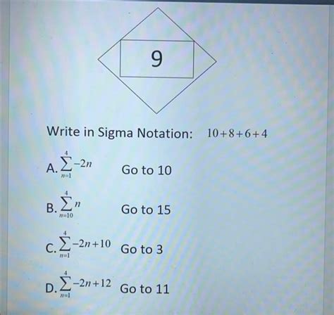 Solved Write In Sigma Notation 10864 A ∑n14−2n Go To
