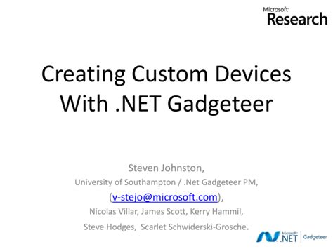 Getting Started With Microsoft Net Gadgeteer