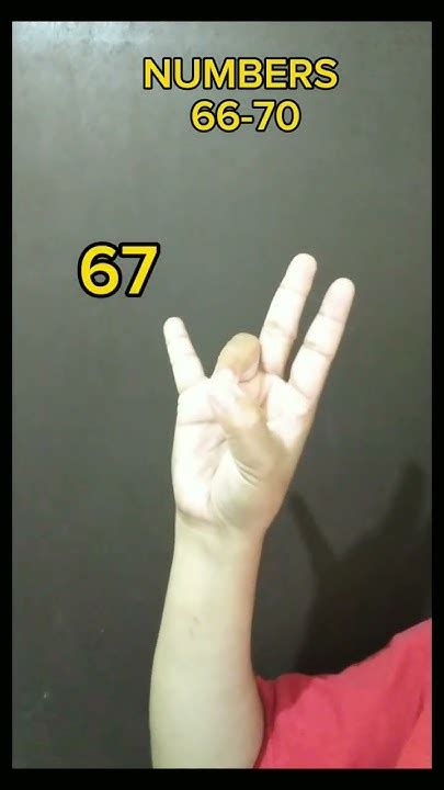 Sign Numbers 66 70 In Asl American Sign Language Signlanguage