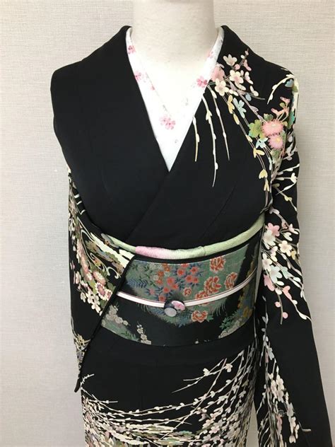 作家もの 保科信 角通しの松が描かれた訪問着 モノトーン 着物