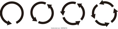 Rotating Arrow Icon Set Vector Stock Vector Royalty Free 2087082733 Shutterstock