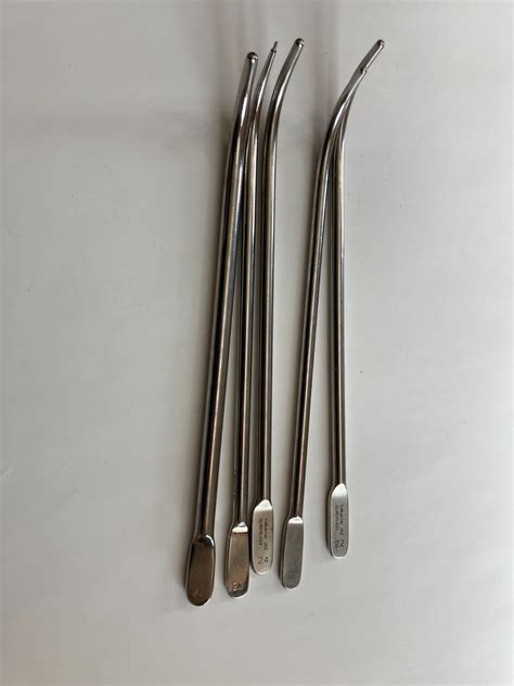 Lot Of 5 V Mueller Van Buren Urethral Sound Dilator Gynae Instrument