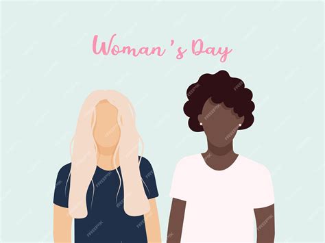 Premium Vector Friendship Of Two Women Of Different Nationalities