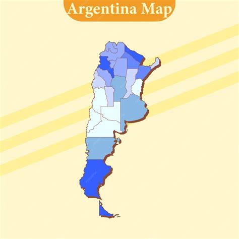 Vector Mapa De Argentina Vector Con Regiones Y Ciudades Líneas Y