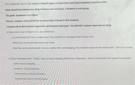 Solved This Assignment Will Be One Essay Or Research Paper