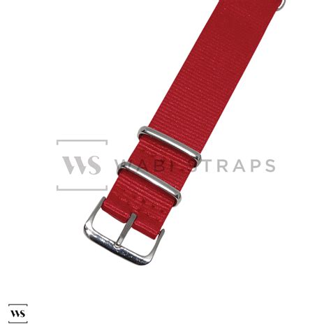 Red Neon British Military Watch Strap Wabistraps