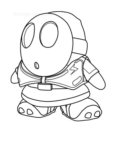 Printable Drawing Of Shy Guy Mario Coloring Page Free Download And Print For You