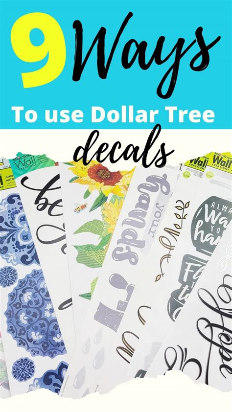 Insanely Easy Ways To Use Dollar Tree Decals Dollar Tree Crafts