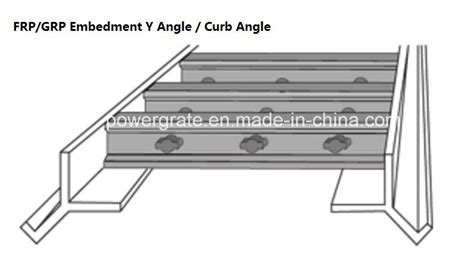 China Fiberglass Embedment Angle Glassfiber Curb Angle Construction Material Frpgrp Profiles