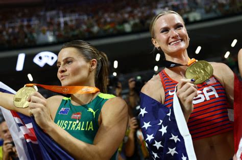 World Athletics Championships 2023 Nina Kennedy Katie Moon Share