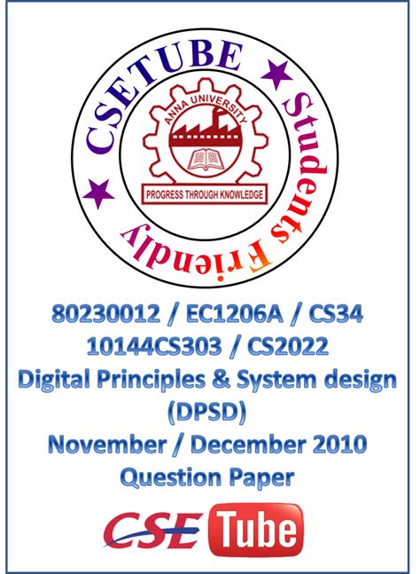 Cse Tube Ec A Cs Cs Cs Digital Principles And System Design