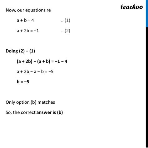 [mcq] If X − 1 Is Factor Of Polynomial P X X3 Ax2 2b And A B 4
