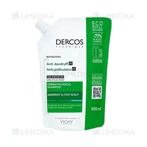 Vichy Dercos Ds Oily šampūnas Nuo Pleiskanų Ekonomiško Papildymo