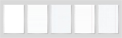 Premium Vector Realistic Blank Lined Paper Sheet With Shadow In A