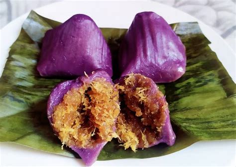 Resep Bugis Ubi Ungu Mendut Ubi Ungu Oleh Mama Azka Kitchen Cookpad