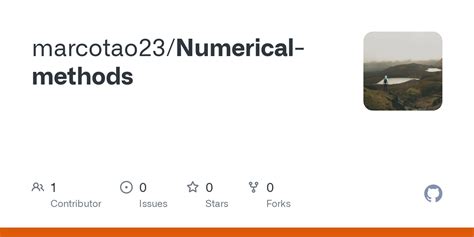 GitHub Marcotao Numerical Methods