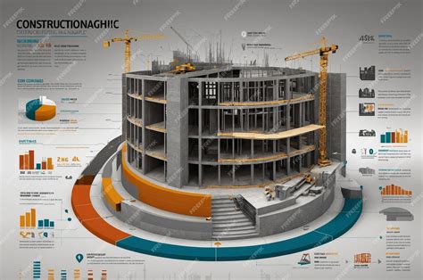 Construction Infographic With Circular Graph Premium Ai Generated Image