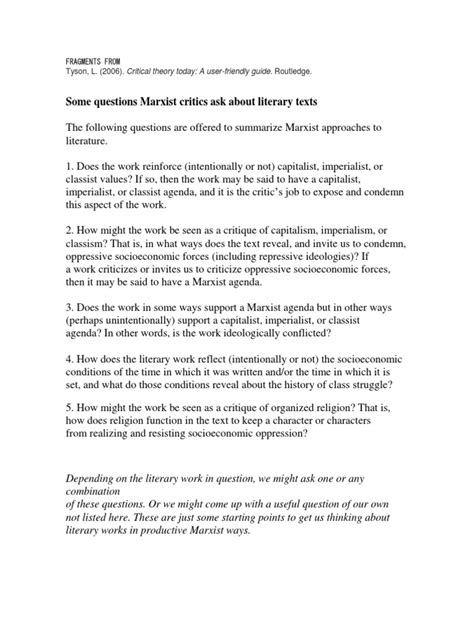 African American And Marxist Analysis Themes And Questions Pdf Marxism