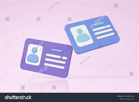 3d Identification Id Card Man Woman Stock Illustration 2248203991