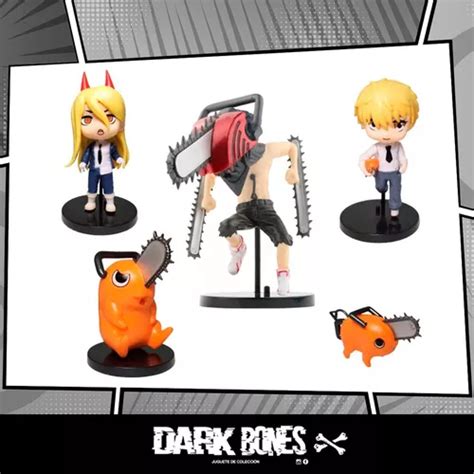 Set De 4 Figuras Chainsaw Man Chibis Denji Pochita Y Power En Venta En