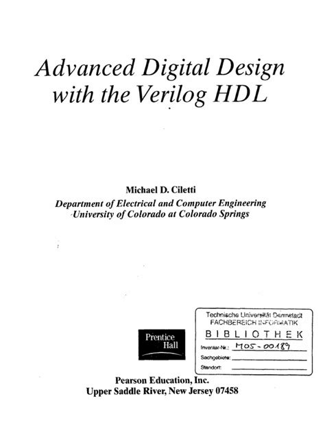 Verilog Ciletti Syllabus Pdf