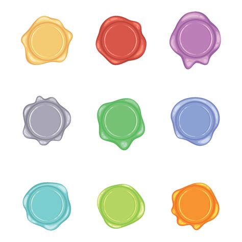 Colorful Wax Seal Stamp Collection Vector Art At Vecteezy