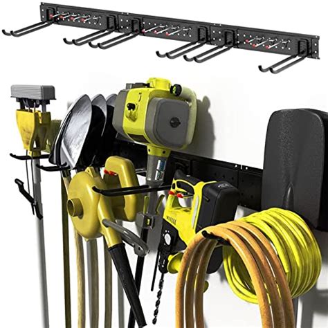 TORACK Wall Mount Tool Organizer Garage Tool Hanger Heavy Duty Garden