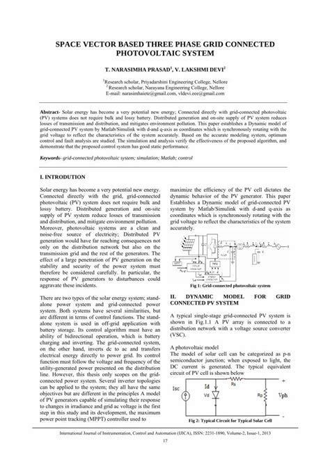 pdf space vector based three phase grid ijica vol2