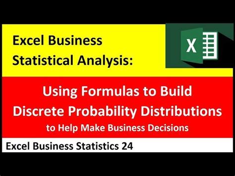 Free Video Excel Statistical Analysis Build Discrete Probability