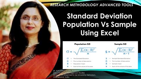 Standard Deviation Population Vs Sample Using Excel Standard Deviation