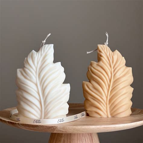 Pillar Leaf Candle Soy Wax Candle Handmade Candle Aesthetic