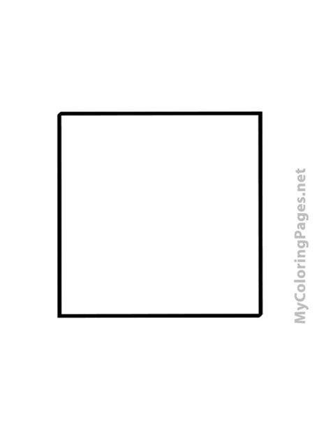 Square Coloring Pages For Preschool