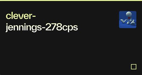 Clever Jennings Cps Codesandbox