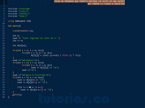 Arrays Visual C Figura N Invertida