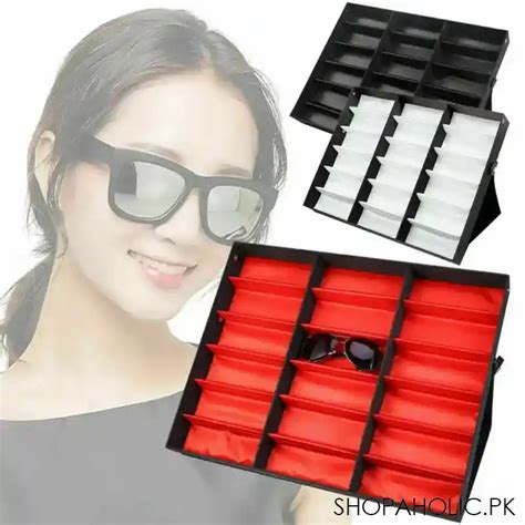 Buy 18 Grid Sunglasses Organizer In Pakistan Shopaholic Shopaholicpk