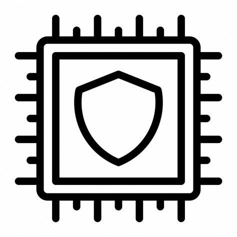 Chip Insurance Protection Security Business Shield Processor Icon